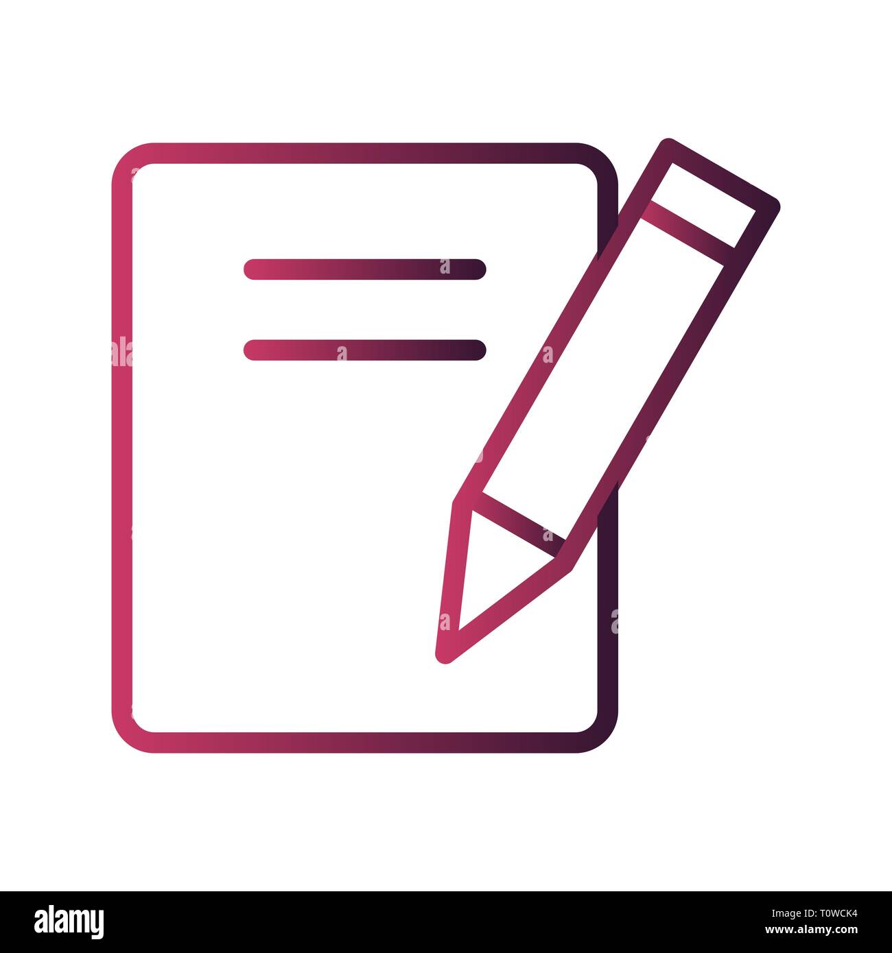 Illustration Notes Icon Stock Photo - Alamy