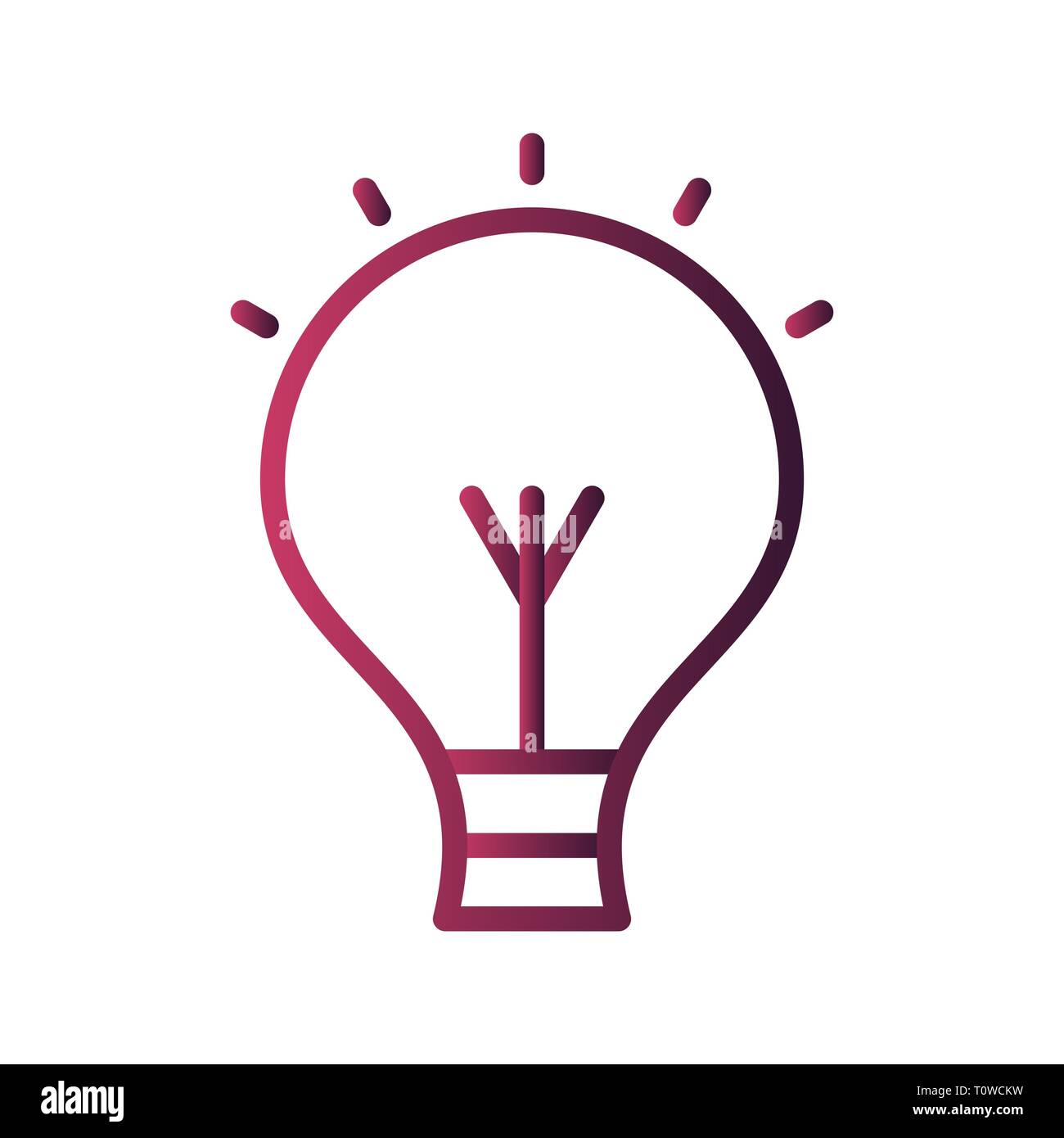 Illustration Bulb Icon Stock Photo - Alamy