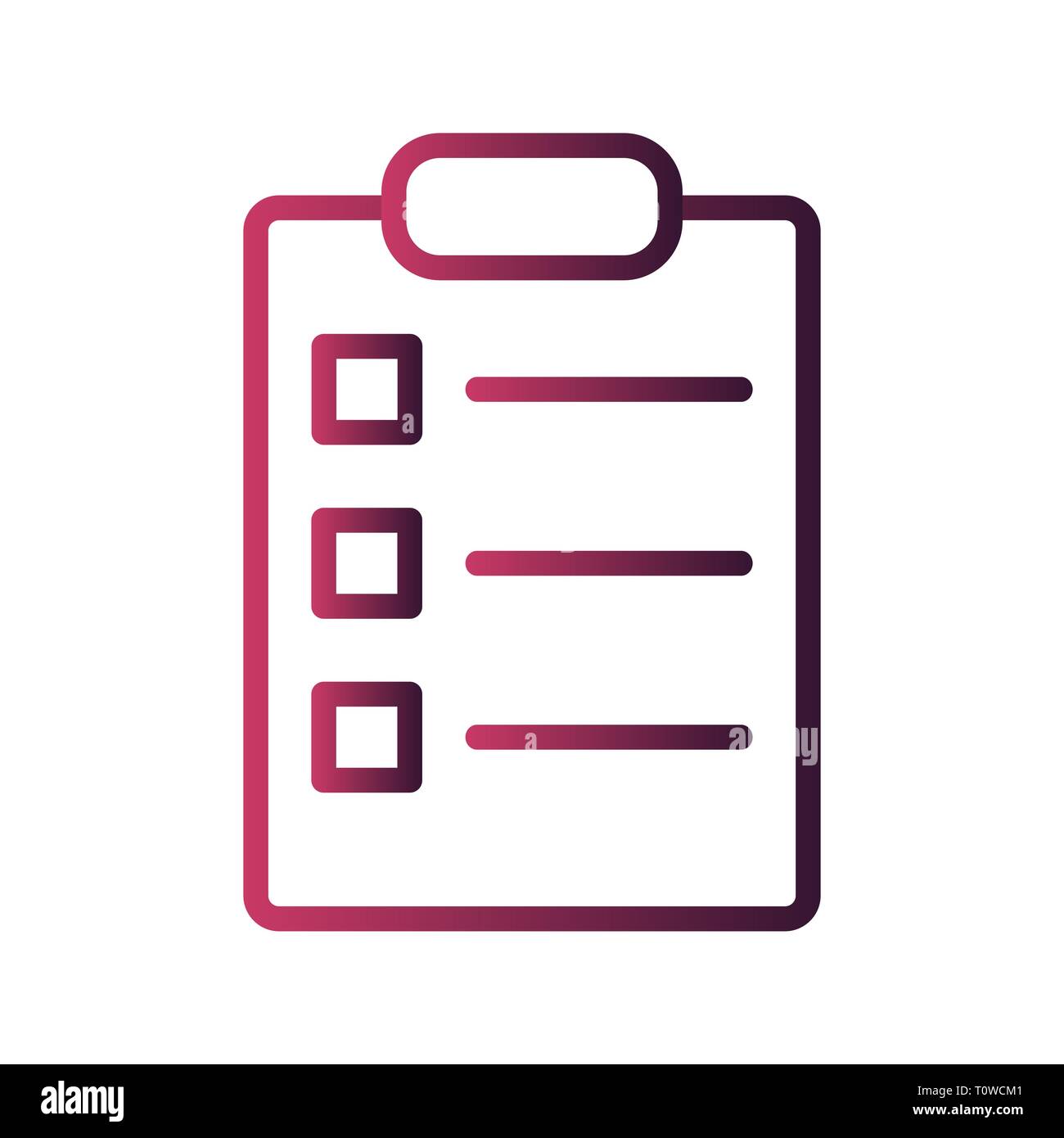 Illustration List Icon Stock Photo - Alamy