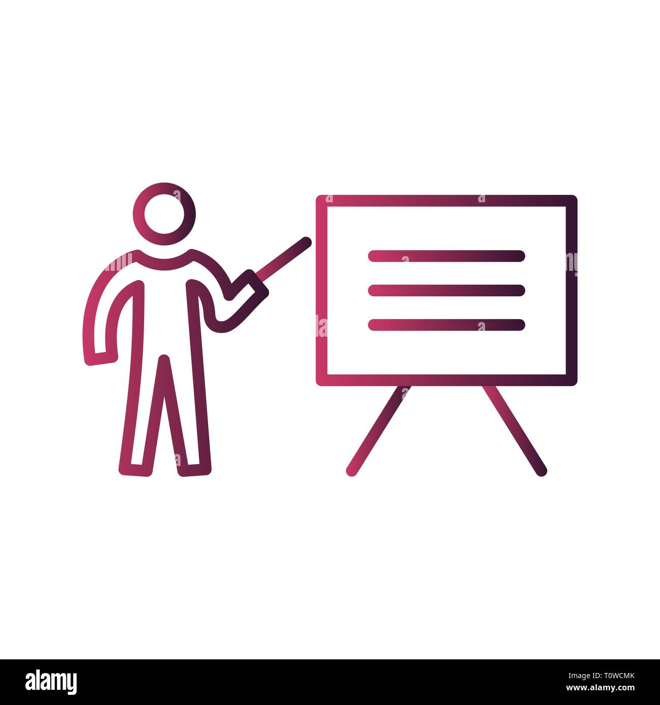 Illustration Teaching Icon Stock Photo - Alamy