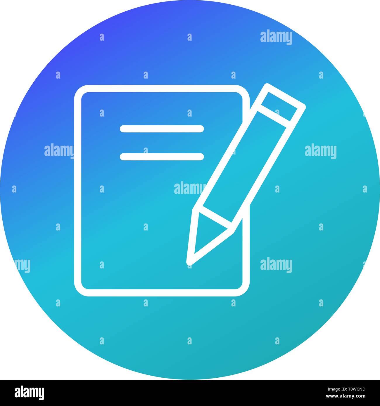 Illustration Notes Icon Stock Photo - Alamy