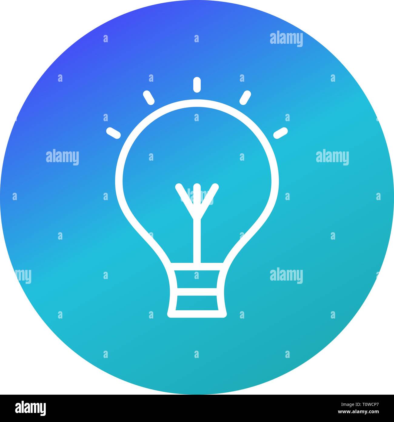 Illustration Bulb Icon Stock Photo - Alamy