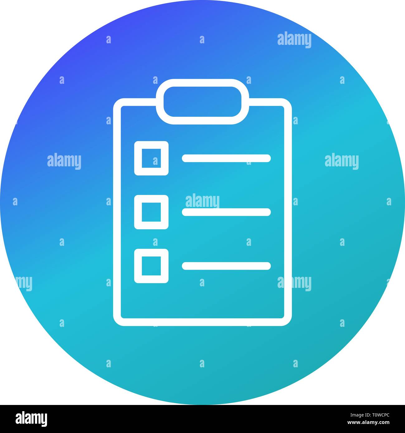 Illustration List Icon Stock Photo - Alamy