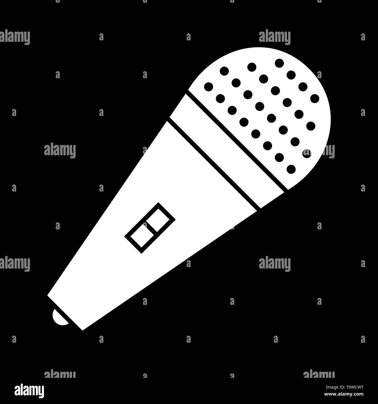 Illustration Mic Icon Stock Photo - Alamy