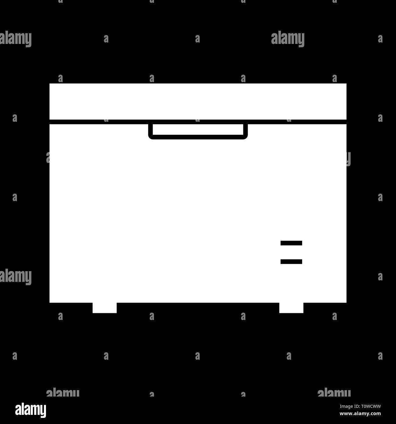 Illustration Deep Freezer Icon Stock Photo - Alamy