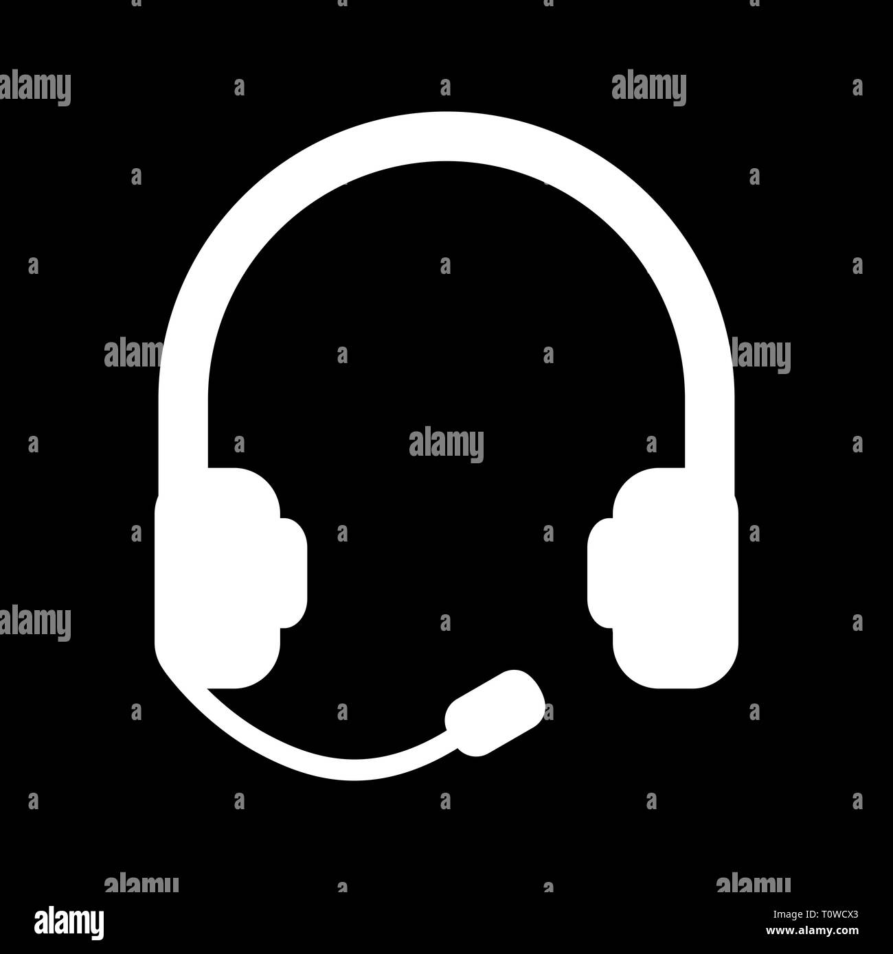 Illustration Ears phone Icon Stock Photo - Alamy