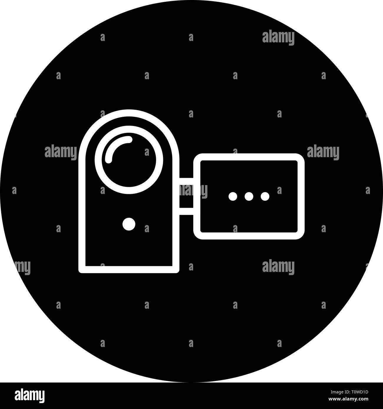 Illustration Handy Cam Icon Stock Photo - Alamy
