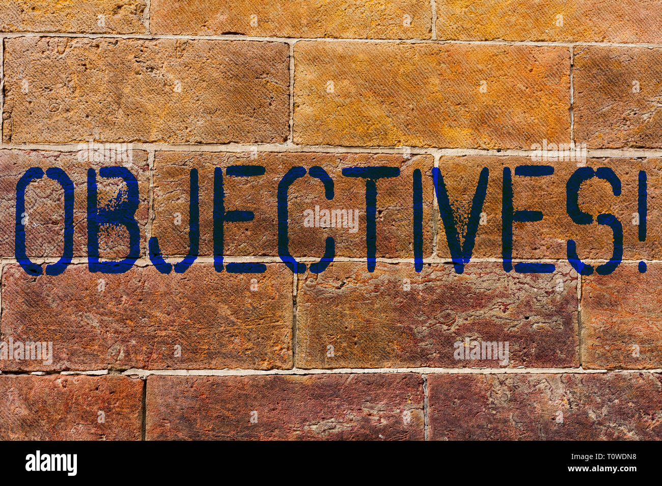 Conceptual hand writing showing Objectives. Concept meaning Goals ...