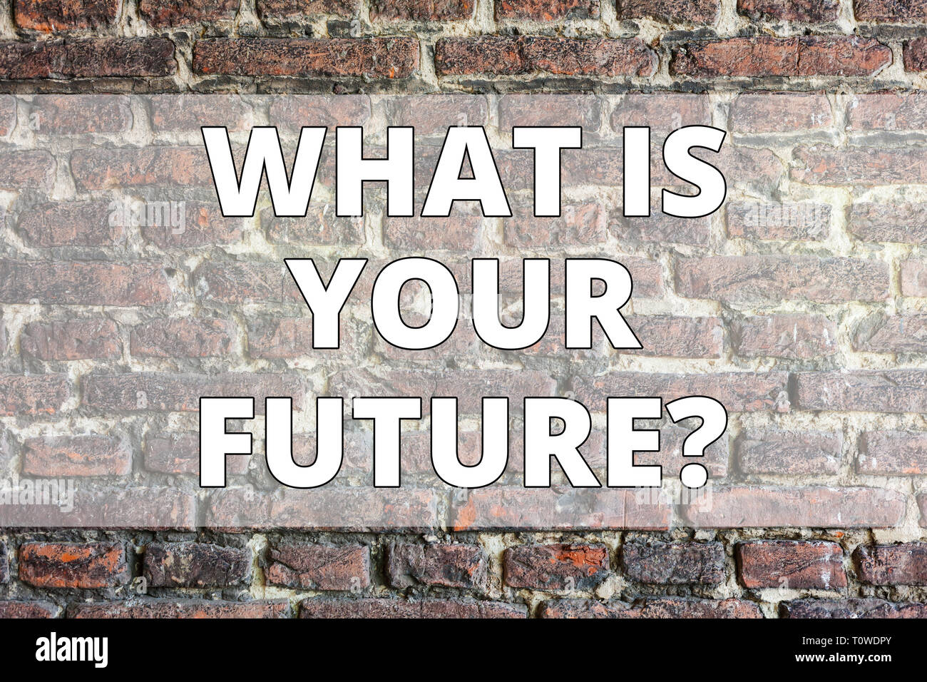 Writing note showing What Is Your Futurequestion. Business concept for ...