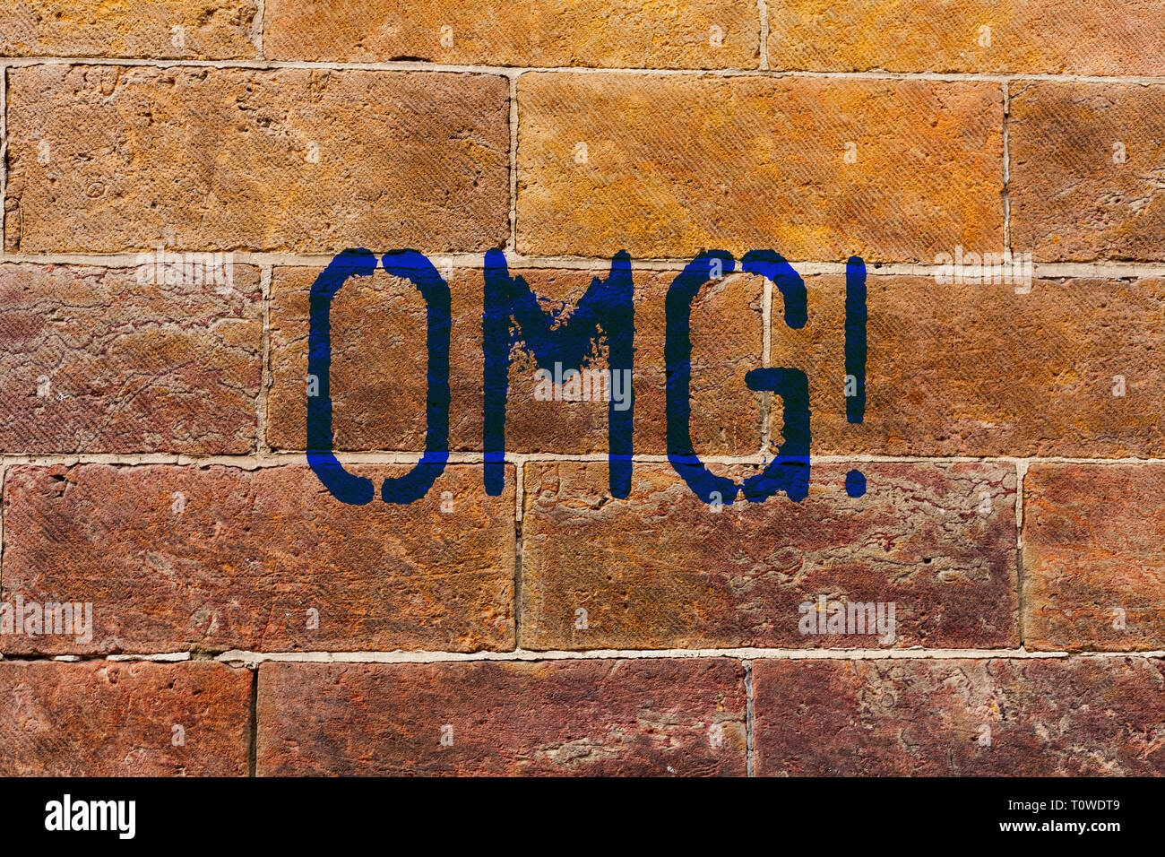 Conceptual hand writing showing Omg. Concept meaning Oh my good ...