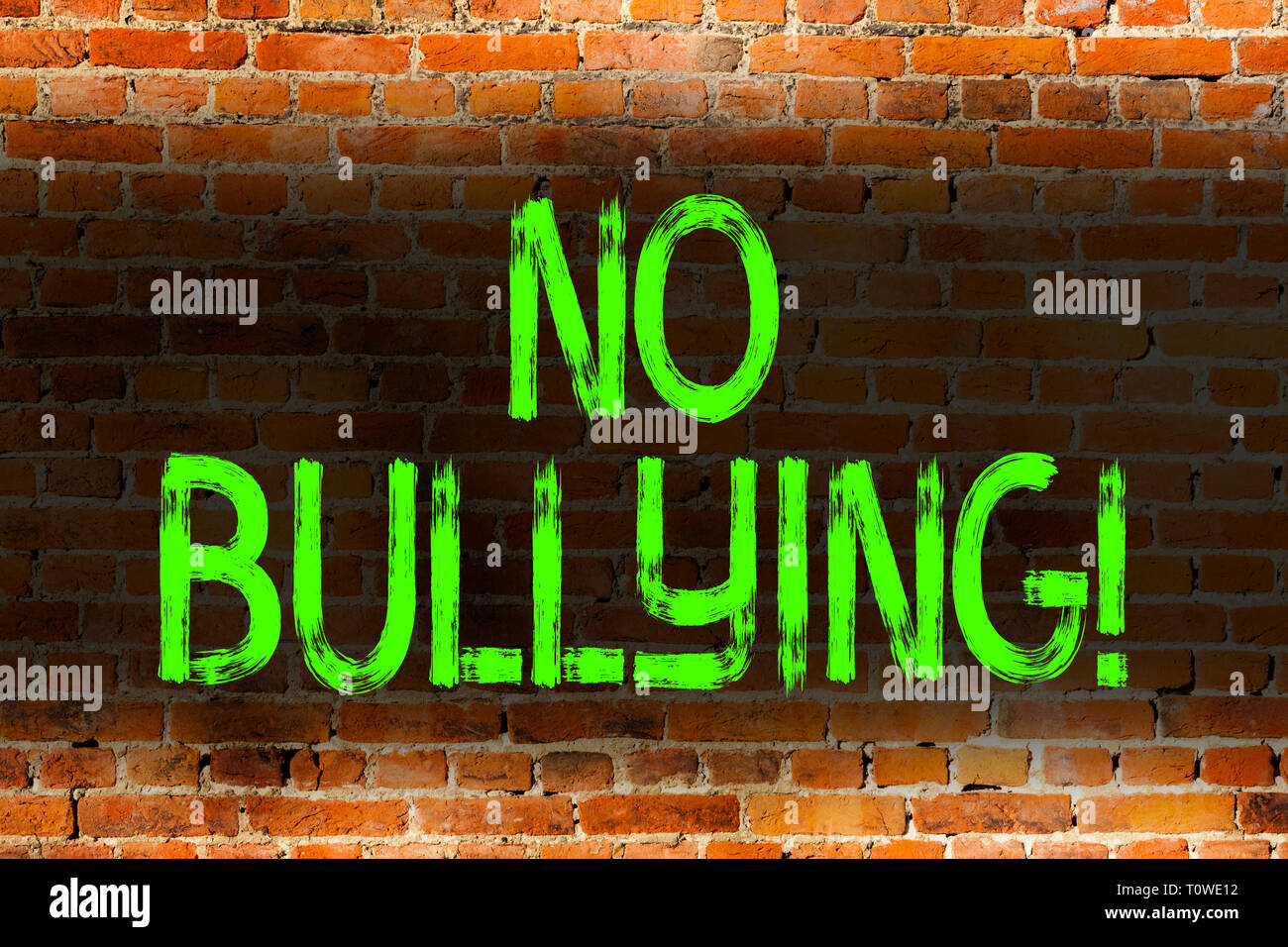 Text sign showing No Bullying. Business photo showcasing stop ...