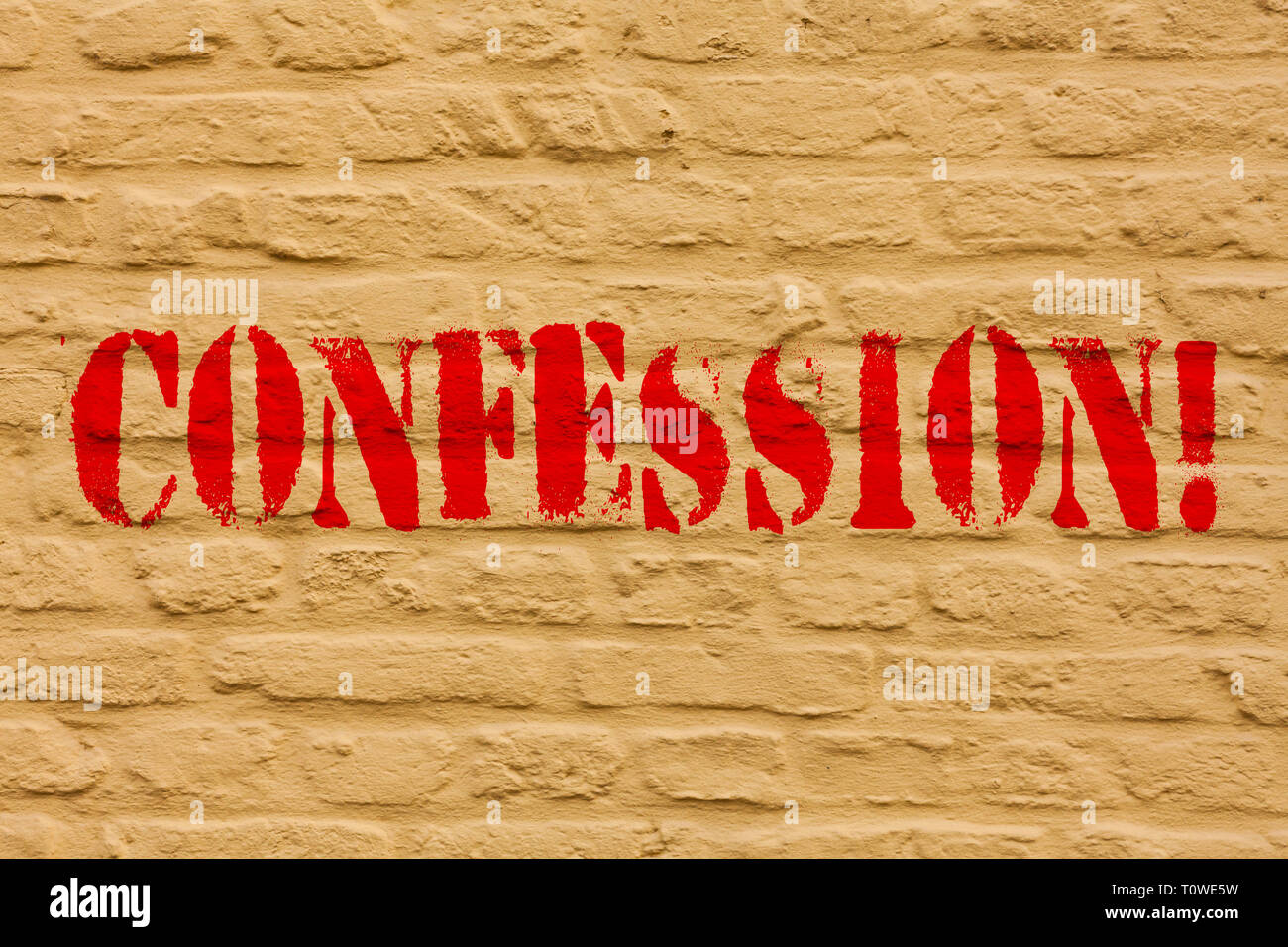 Handwriting text Confession. Conceptual photo Admission Revelation ...