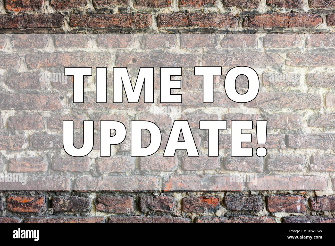 Writing note showing Time To Update. Business concept for Renewal ...