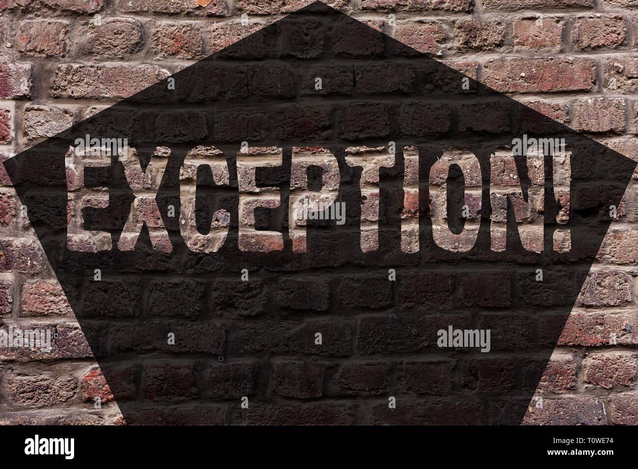 Handwriting text Exception. Conceptual photo Person or thing that is ...