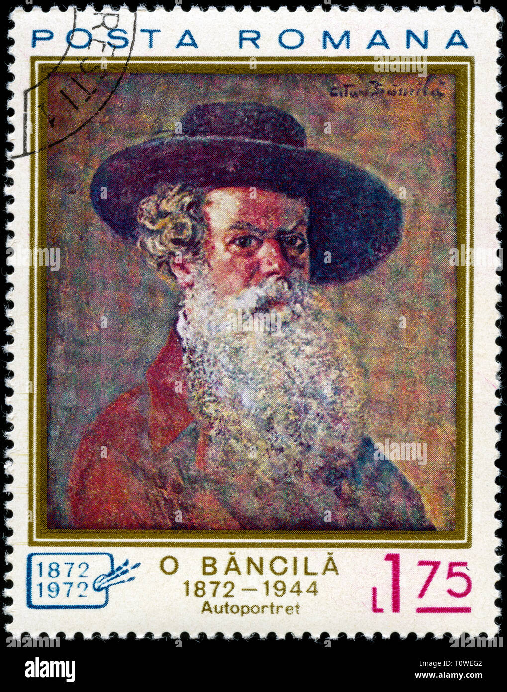 Postage stamp from Romania in the Romanian Art - Portraits series ...