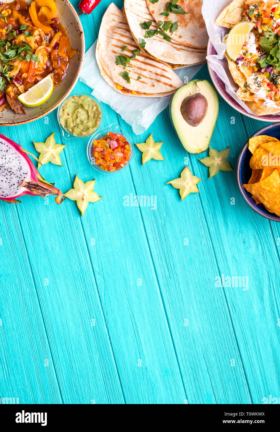 Mexican food background Stock Photo - Alamy