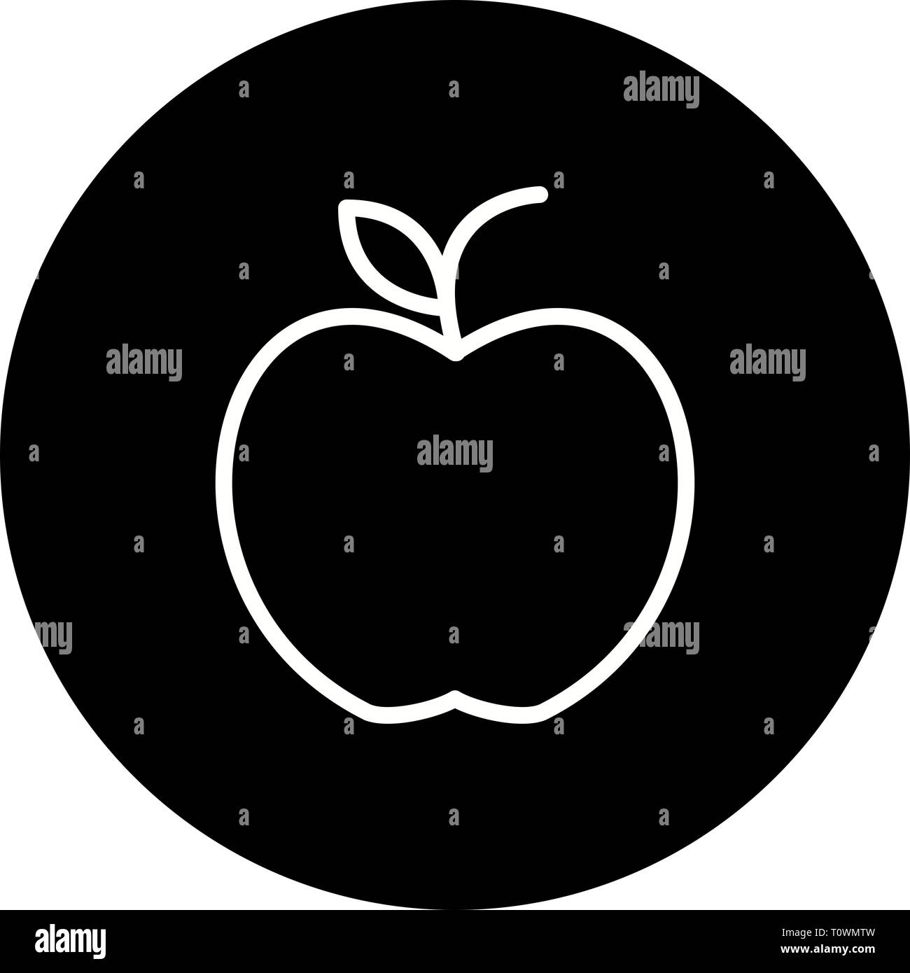 Illustration Apple Icon Stock Photo - Alamy