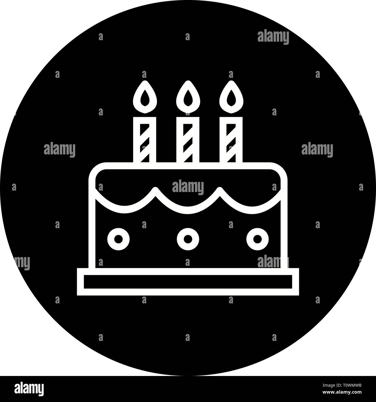 Cake square illustration Black and White Stock Photos & Images - Alamy
