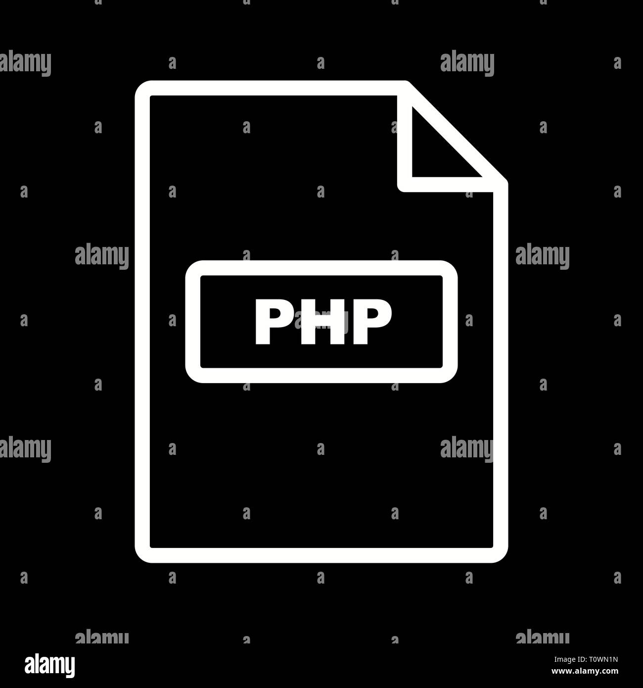Illustration PHP Icon Stock Photo - Alamy