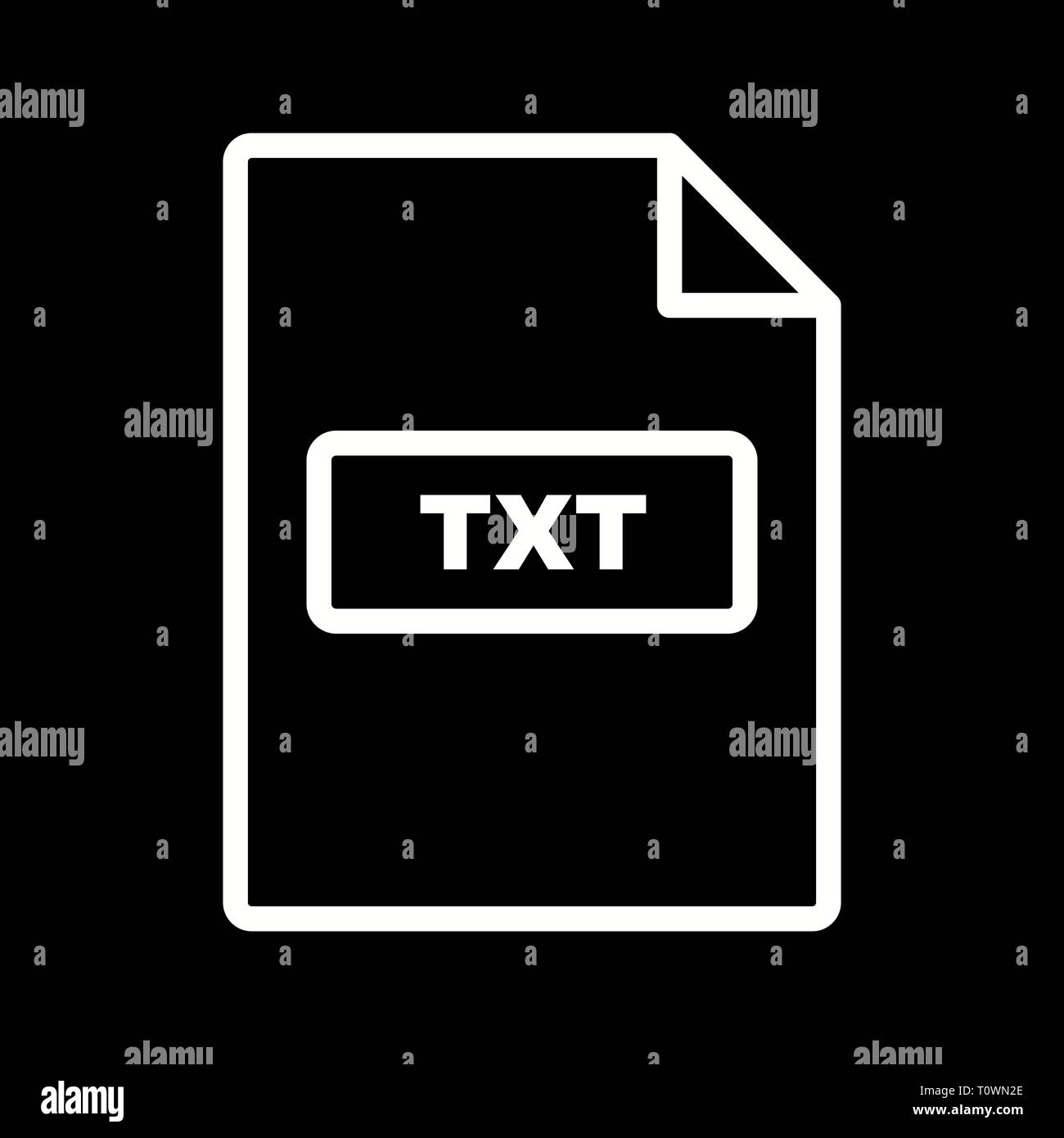 Illustration TXT Icon Stock Photo - Alamy