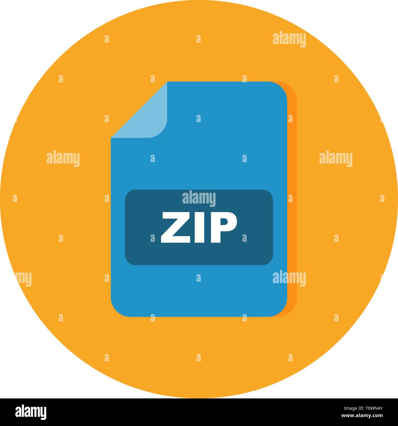 Illustration ZIP Icon Stock Photo - Alamy