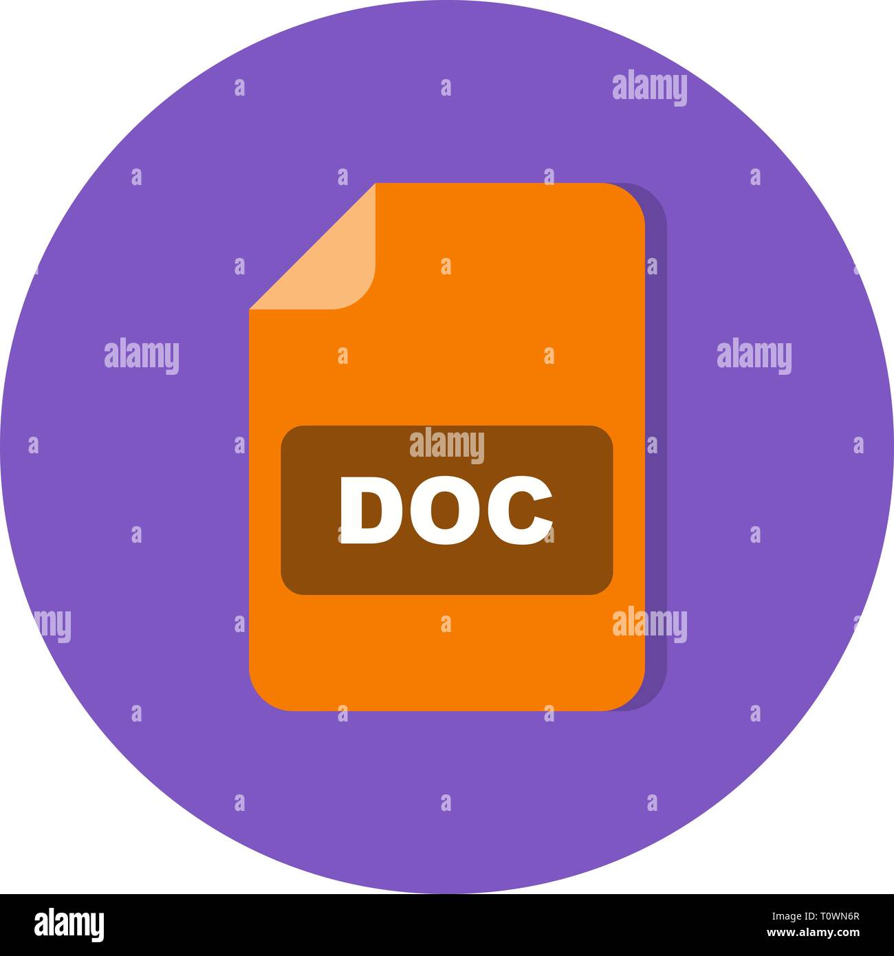 Illustration DOC Icon Stock Photo - Alamy