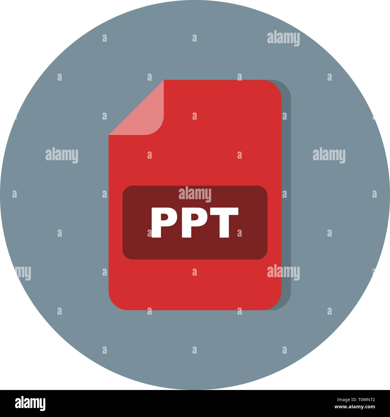 Illustration PPT Icon Stock Photo - Alamy
