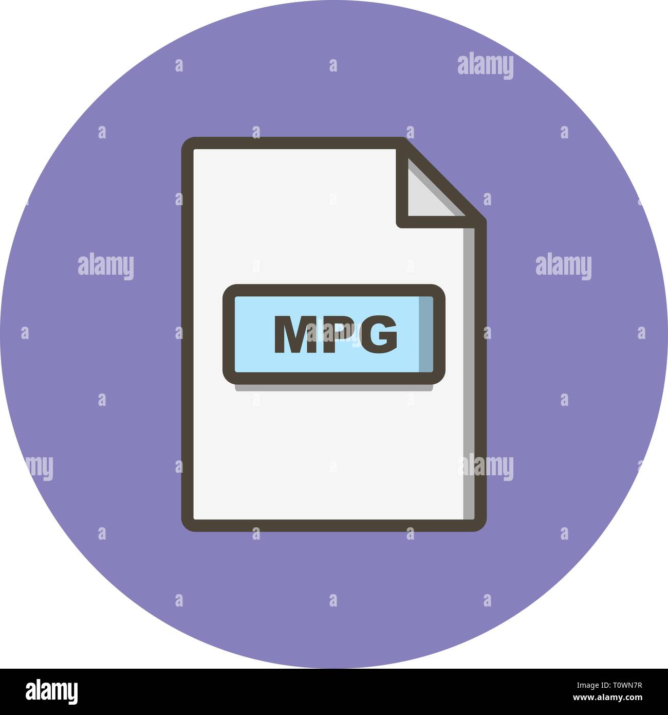 Illustration MPG Icon Stock Photo - Alamy