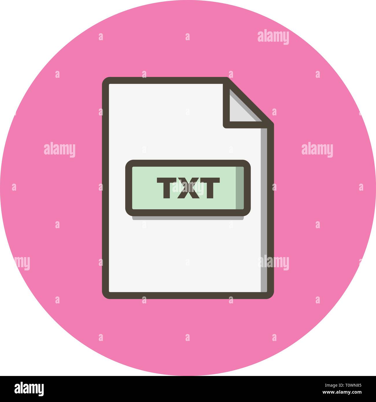 Illustration TXT Icon Stock Photo - Alamy