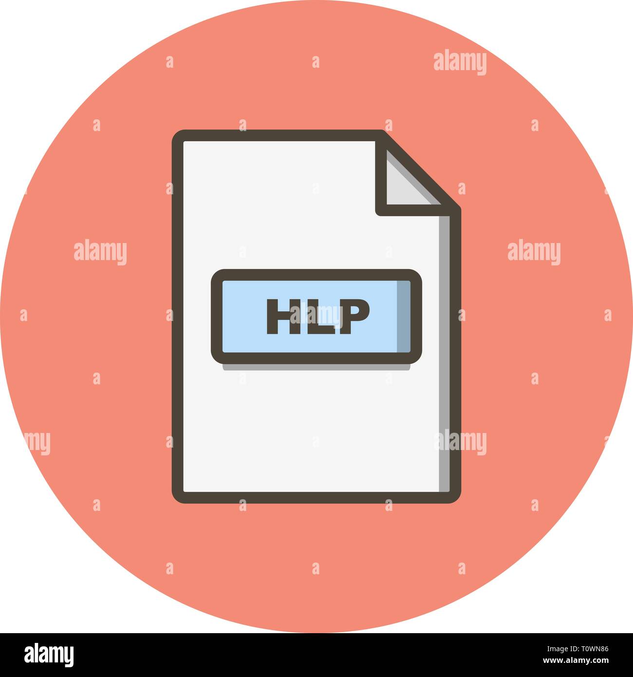Illustration HLP Icon Stock Photo - Alamy