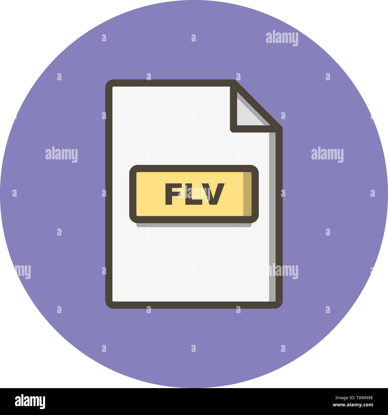 Illustration FLV Icon Stock Photo - Alamy