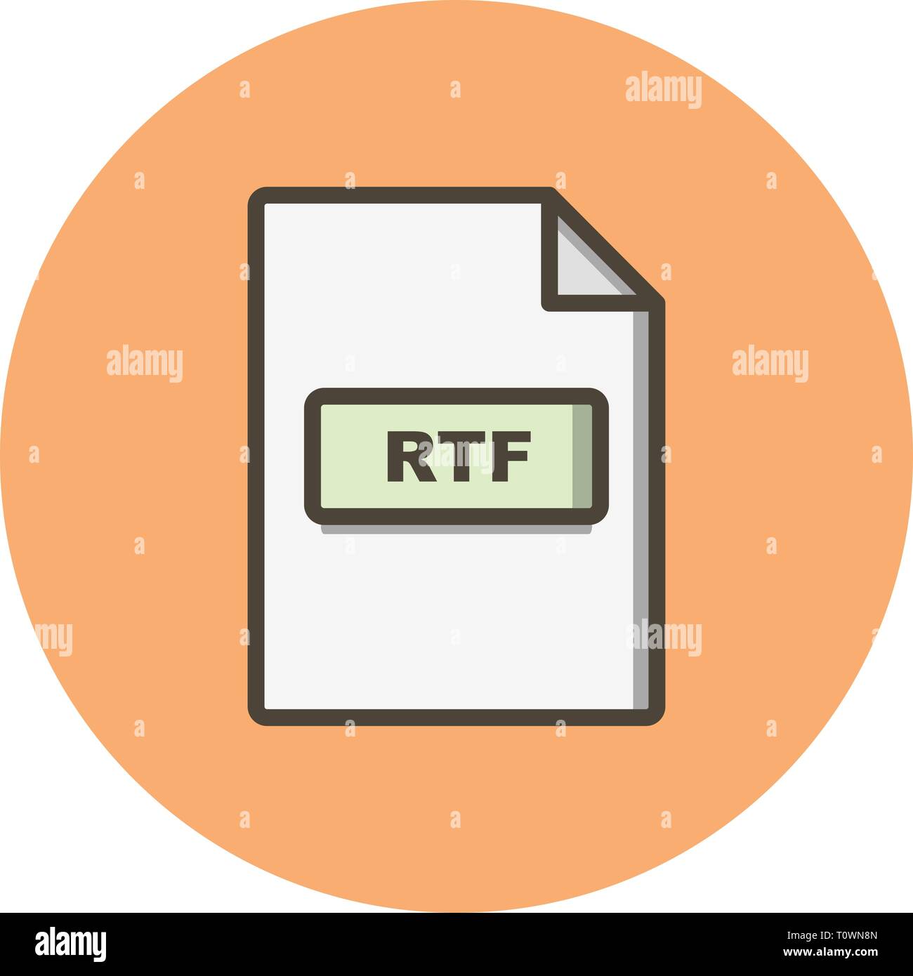 Illustration RTF Icon Stock Photo - Alamy