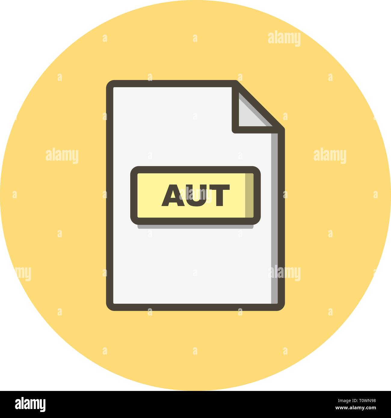 Illustration AUT Icon Stock Photo - Alamy