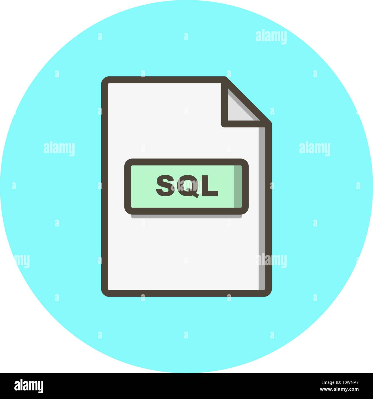 Illustration SQL Icon Stock Photo - Alamy
