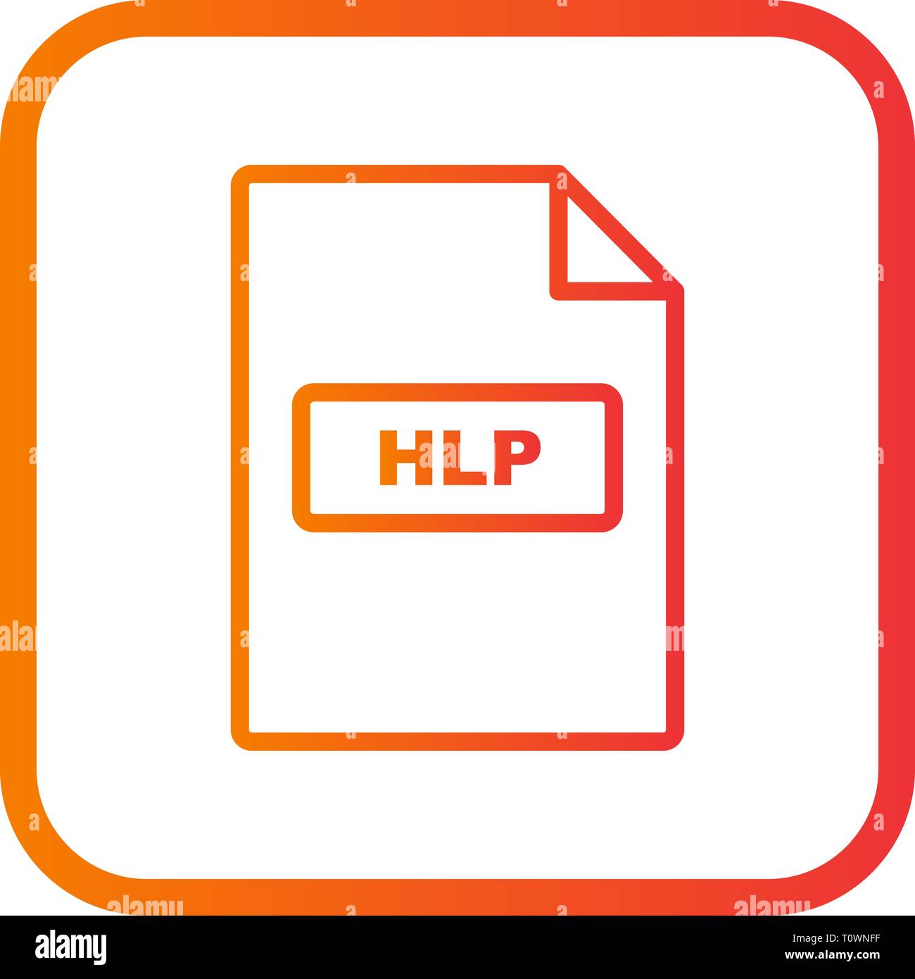 Illustration HLP Icon Stock Photo - Alamy