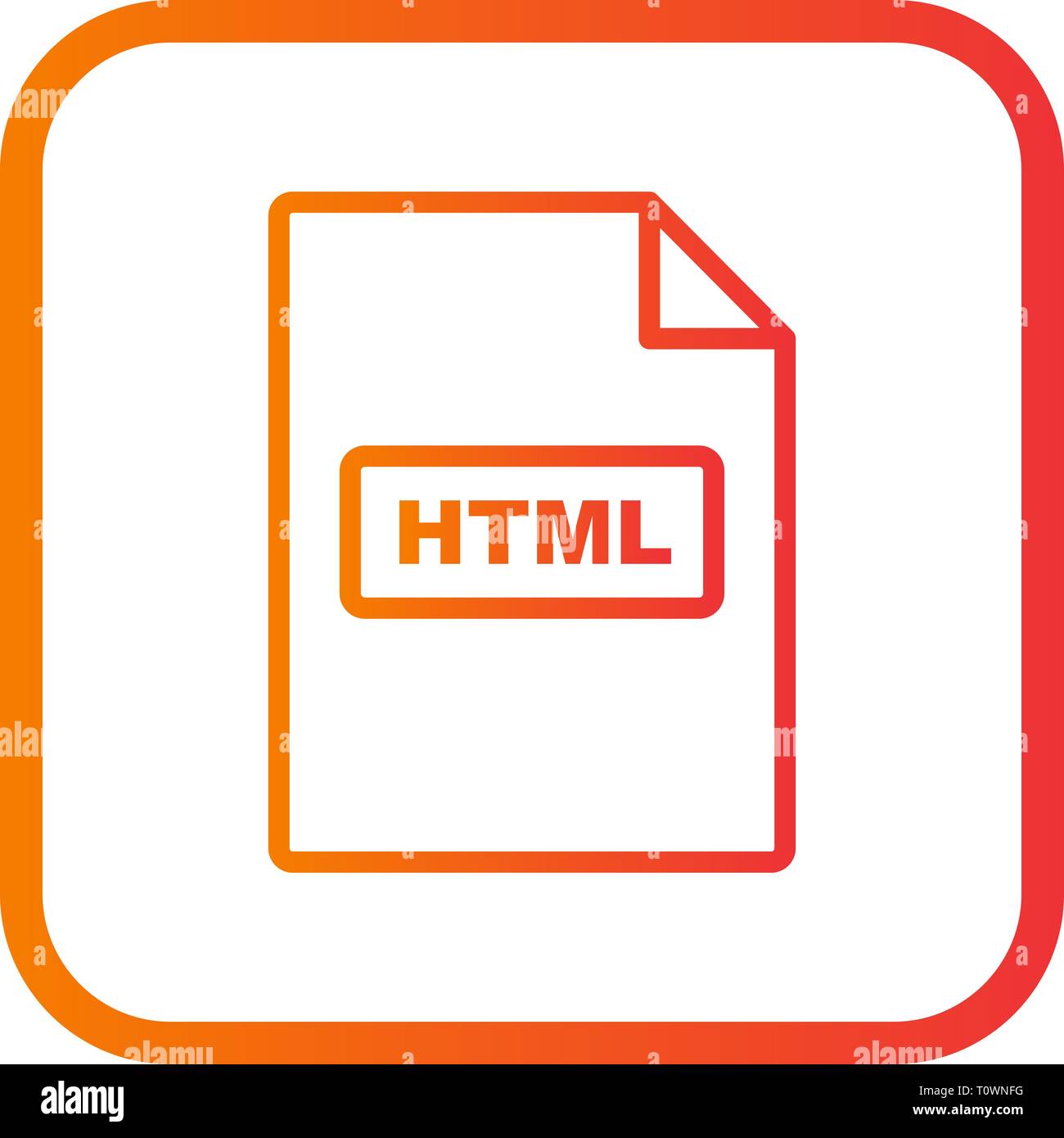 Illustration HTML Icon Stock Photo - Alamy