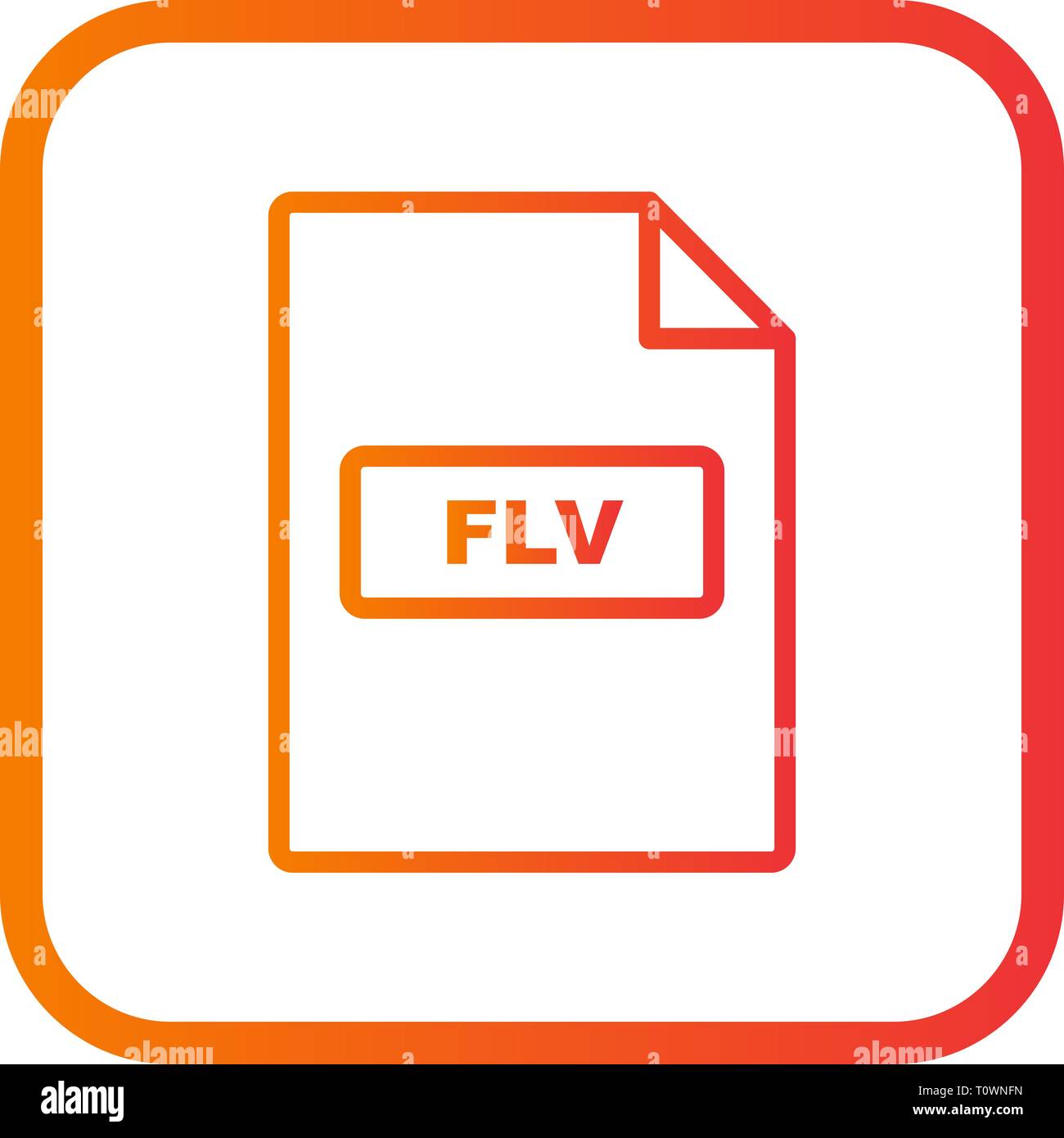 Illustration FLV Icon Stock Photo - Alamy