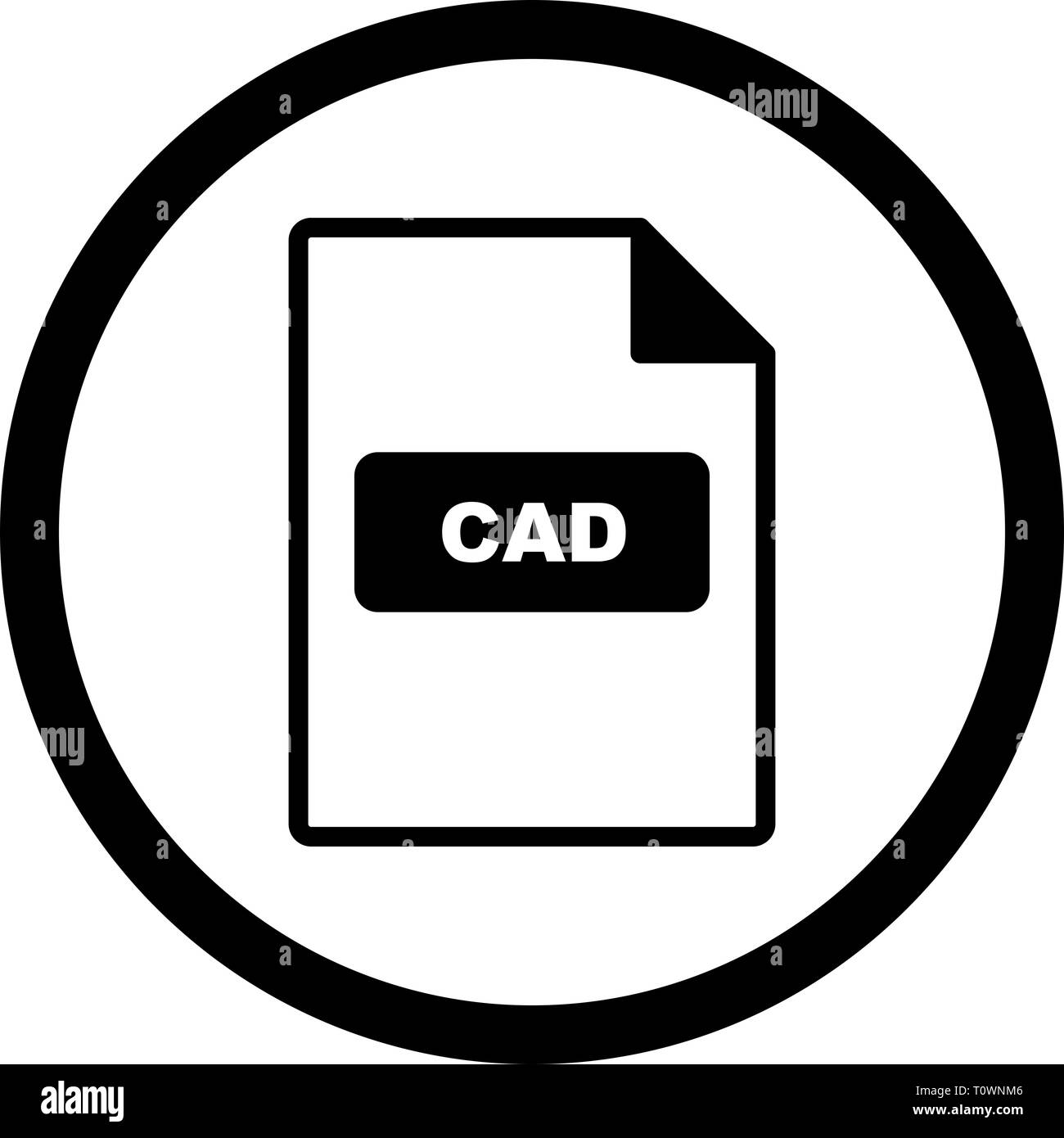 Illustration CAD Icon Stock Photo - Alamy