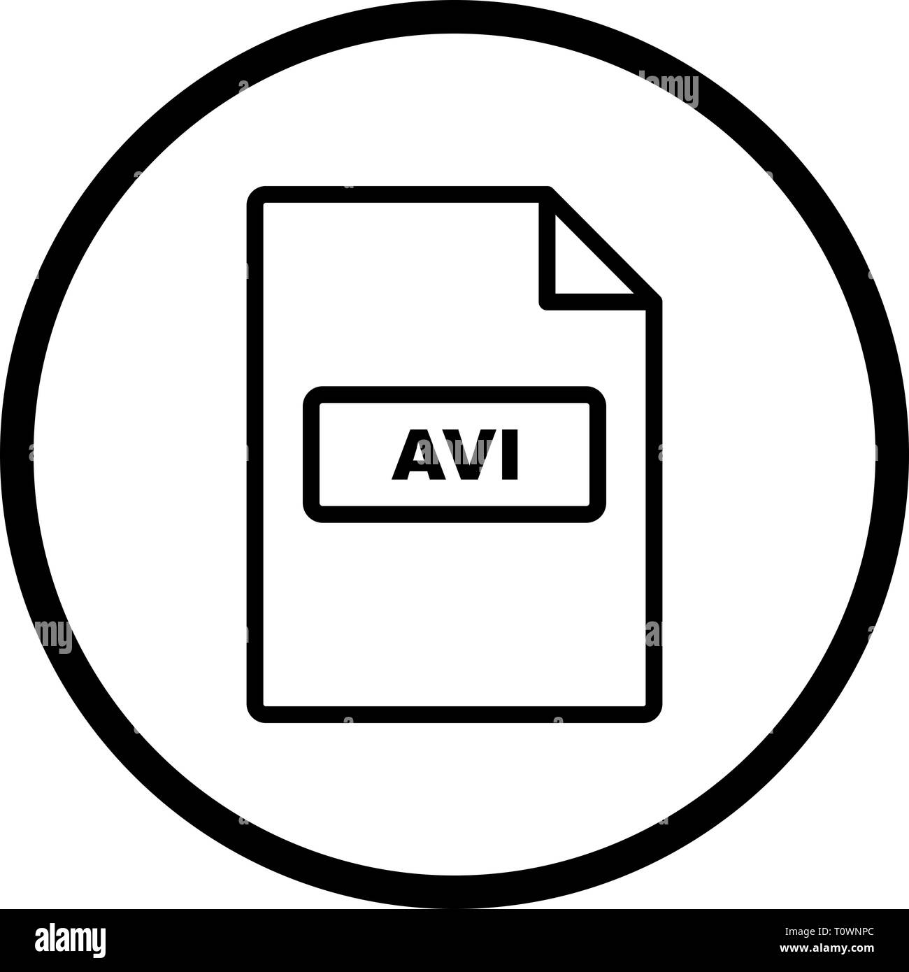 Illustration AVI Icon Stock Photo - Alamy