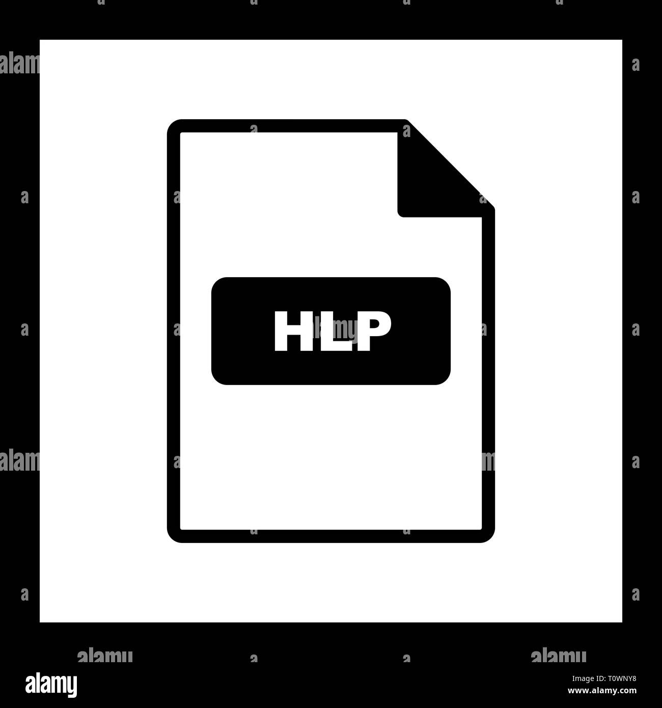 Illustration HLP Icon Stock Photo - Alamy