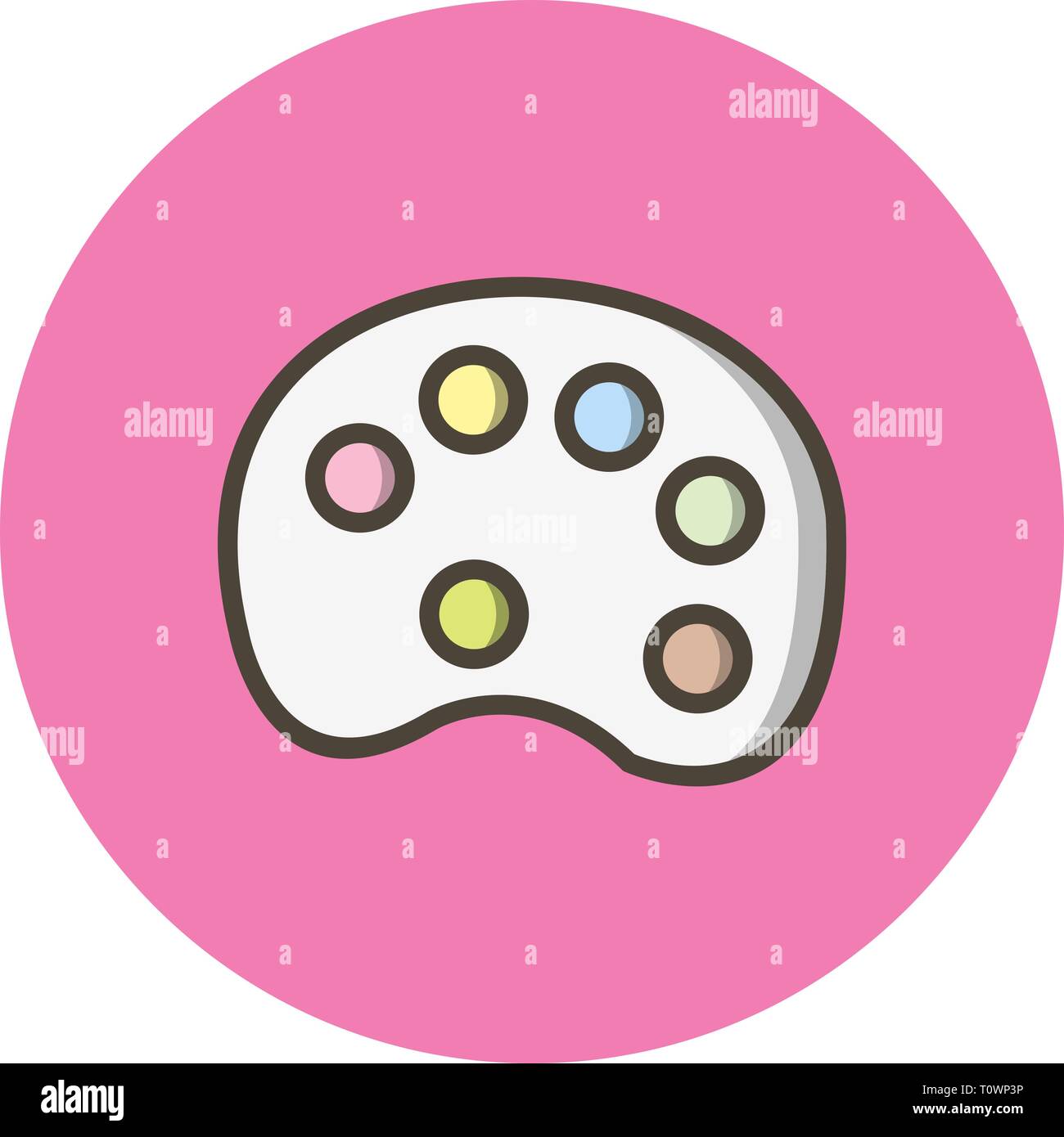 Illustration Color Pallete Icon Stock Photo - Alamy