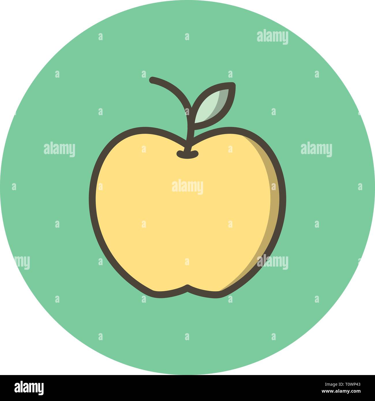 Illustration Apple Icon Stock Photo - Alamy