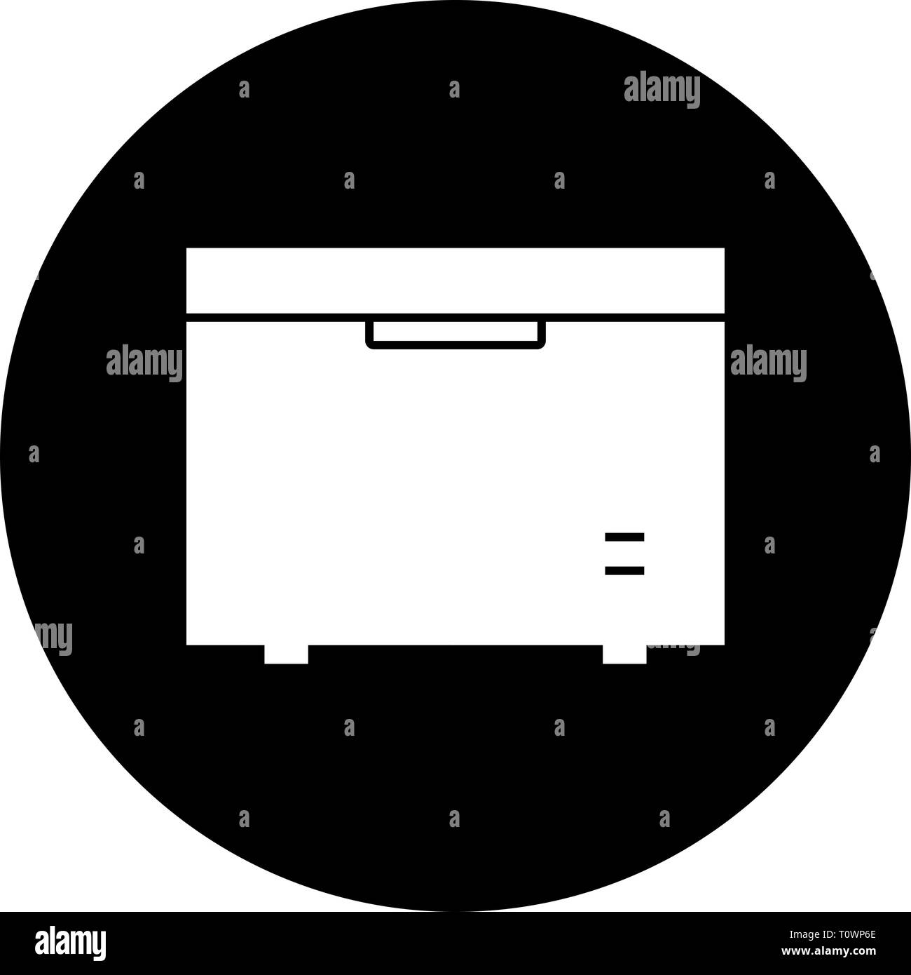 Illustration Deep Freezer Icon Stock Photo - Alamy