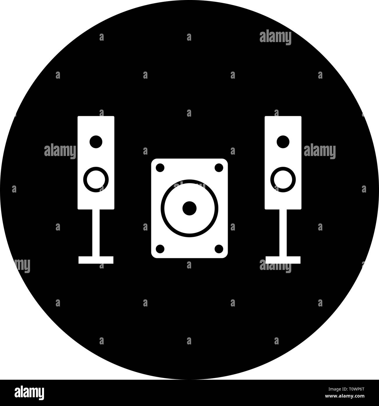 Illustration Music System Icon Stock Photo - Alamy