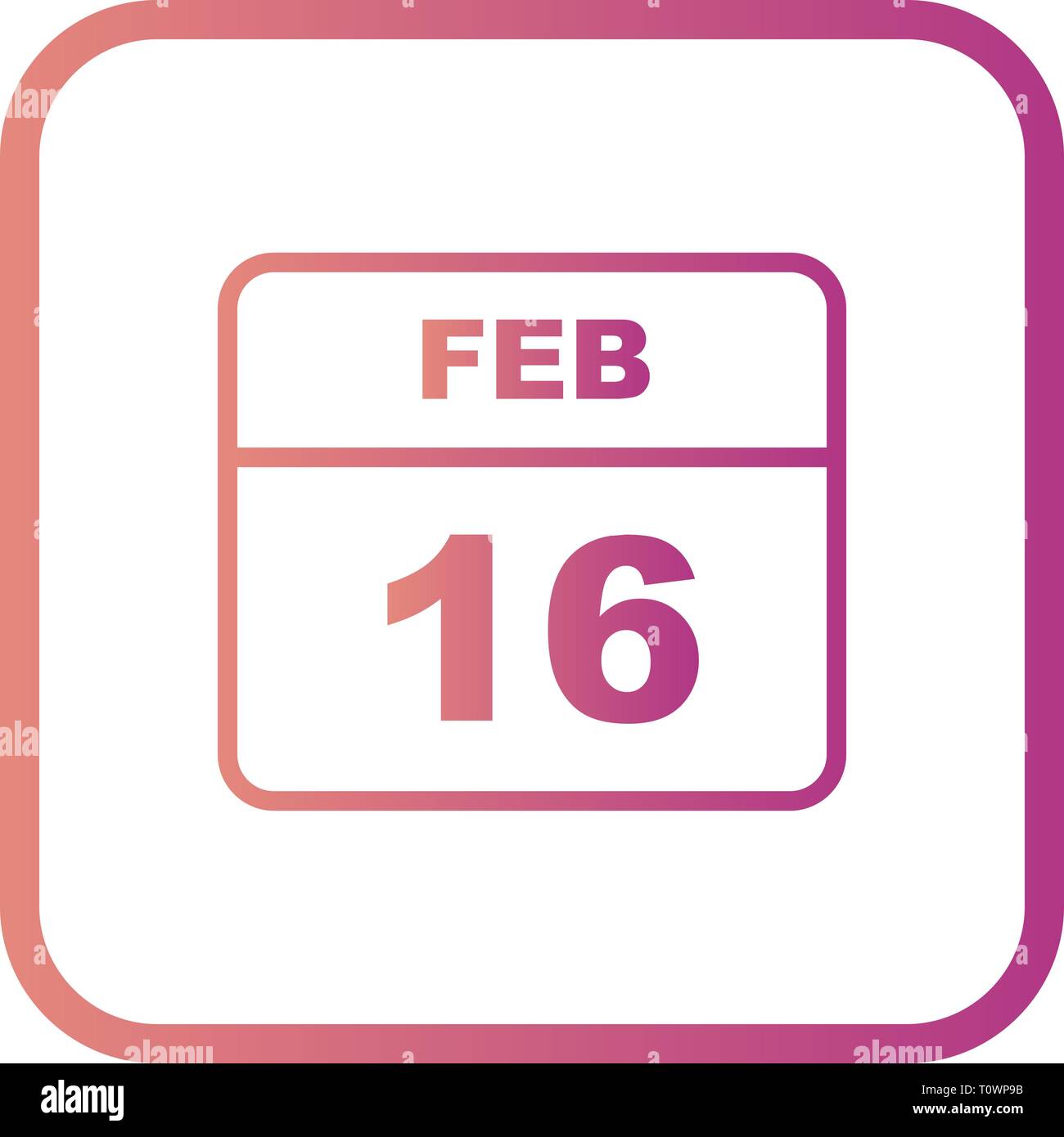 16 february calendar icon hi-res stock photography and images - Alamy