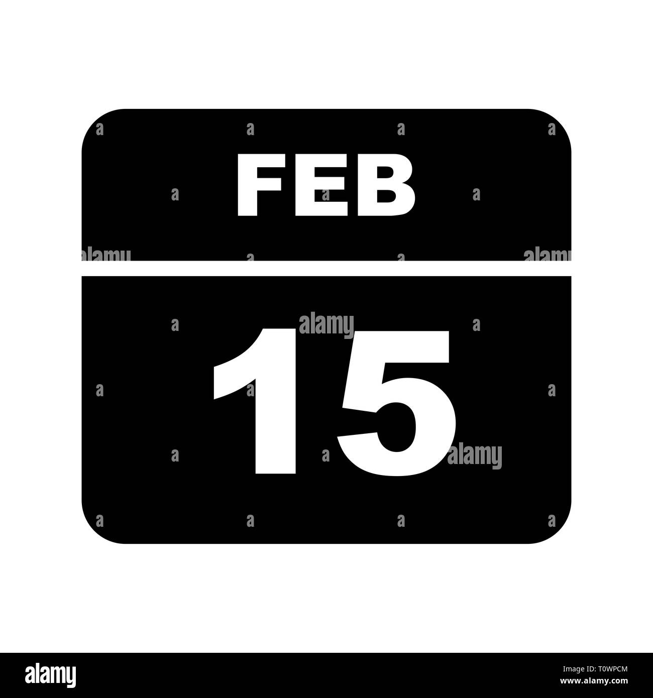 15 february icon Cut Out Stock Images & Pictures - Alamy