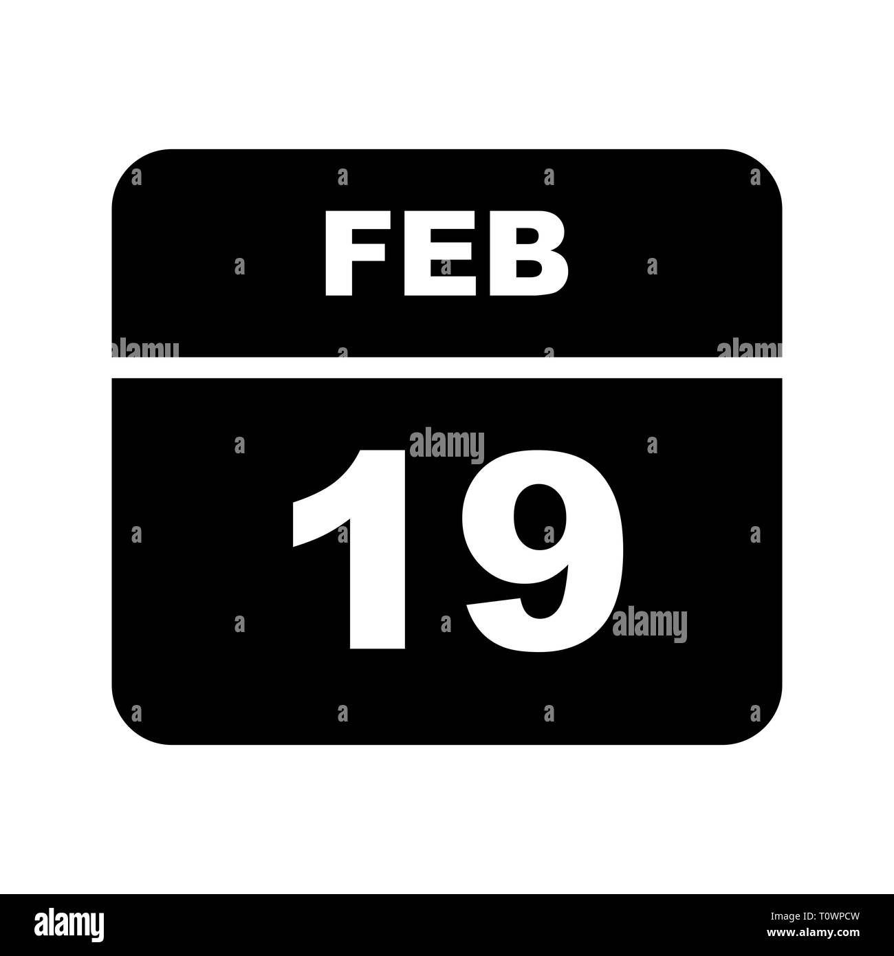 19 february icon Cut Out Stock Images & Pictures - Alamy