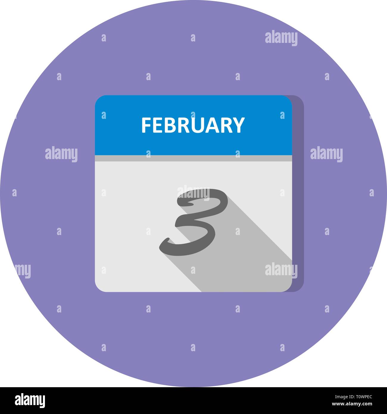 February 3rd Date on a Single Day Calendar Stock Photo - Alamy