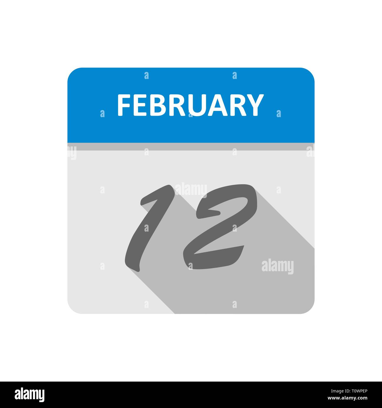 February 12th Date on a Single Day Calendar Stock Photo - Alamy