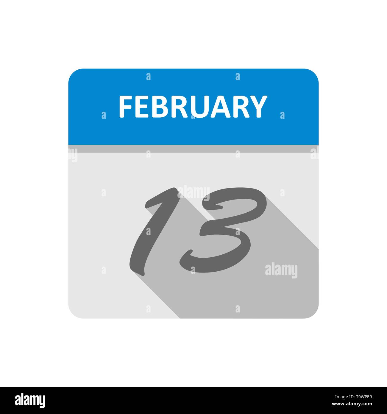 13 february icon Cut Out Stock Images & Pictures - Alamy